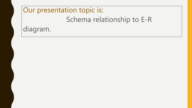 Schema relationship to E-R diagram | PPT