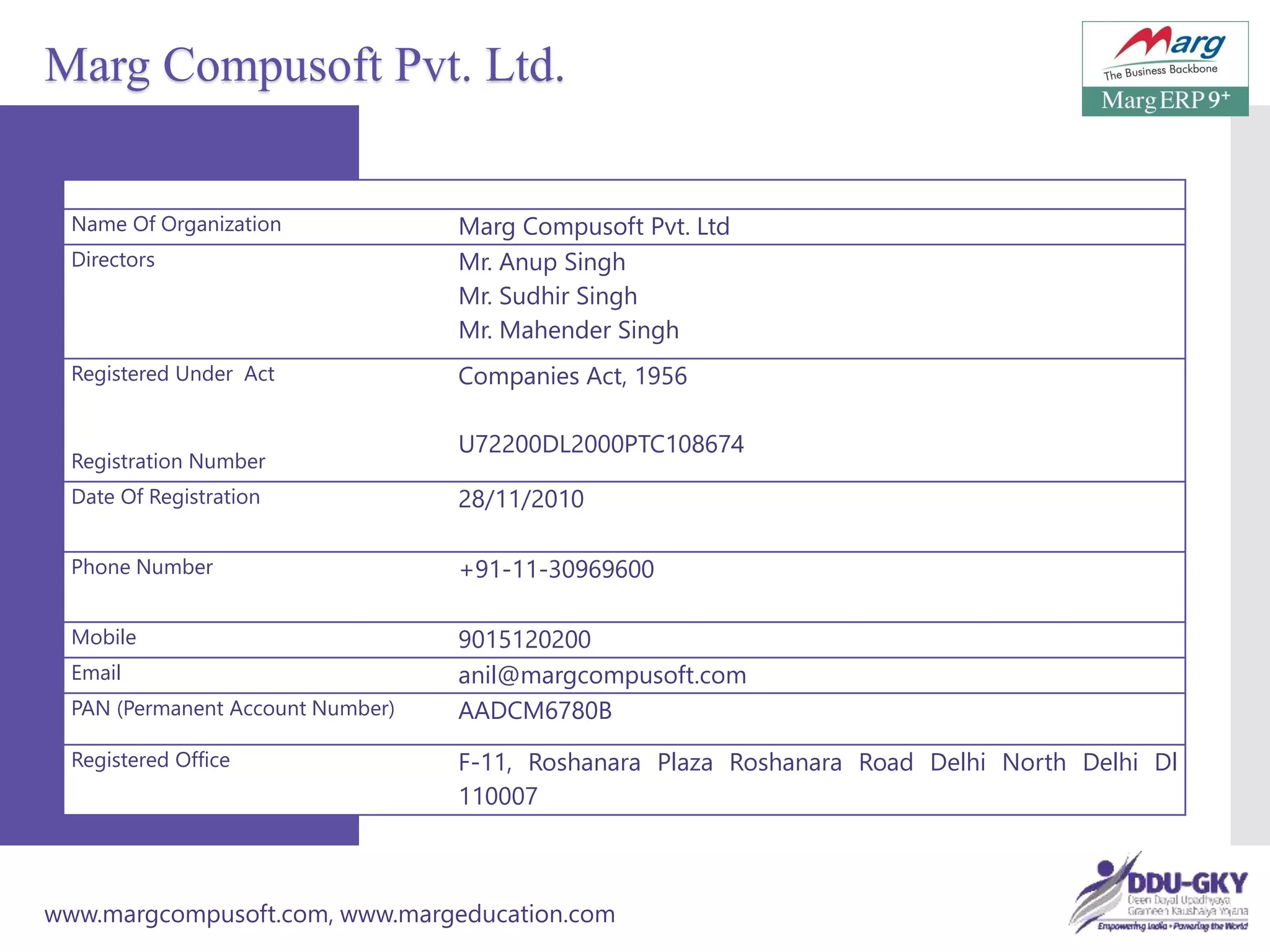 Marg Education "DDU GKY" Presentation | PPTX