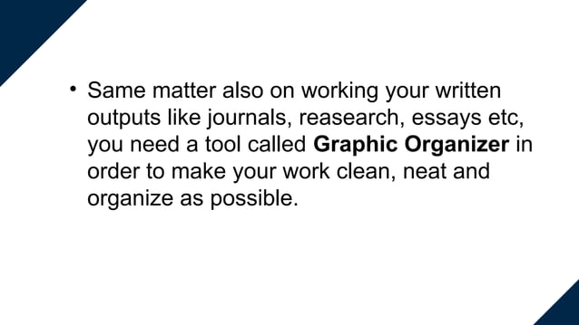 GRAPHIC-ORGANIZER A TOOL FOR MEANINGFUL LEARNING | PPTX