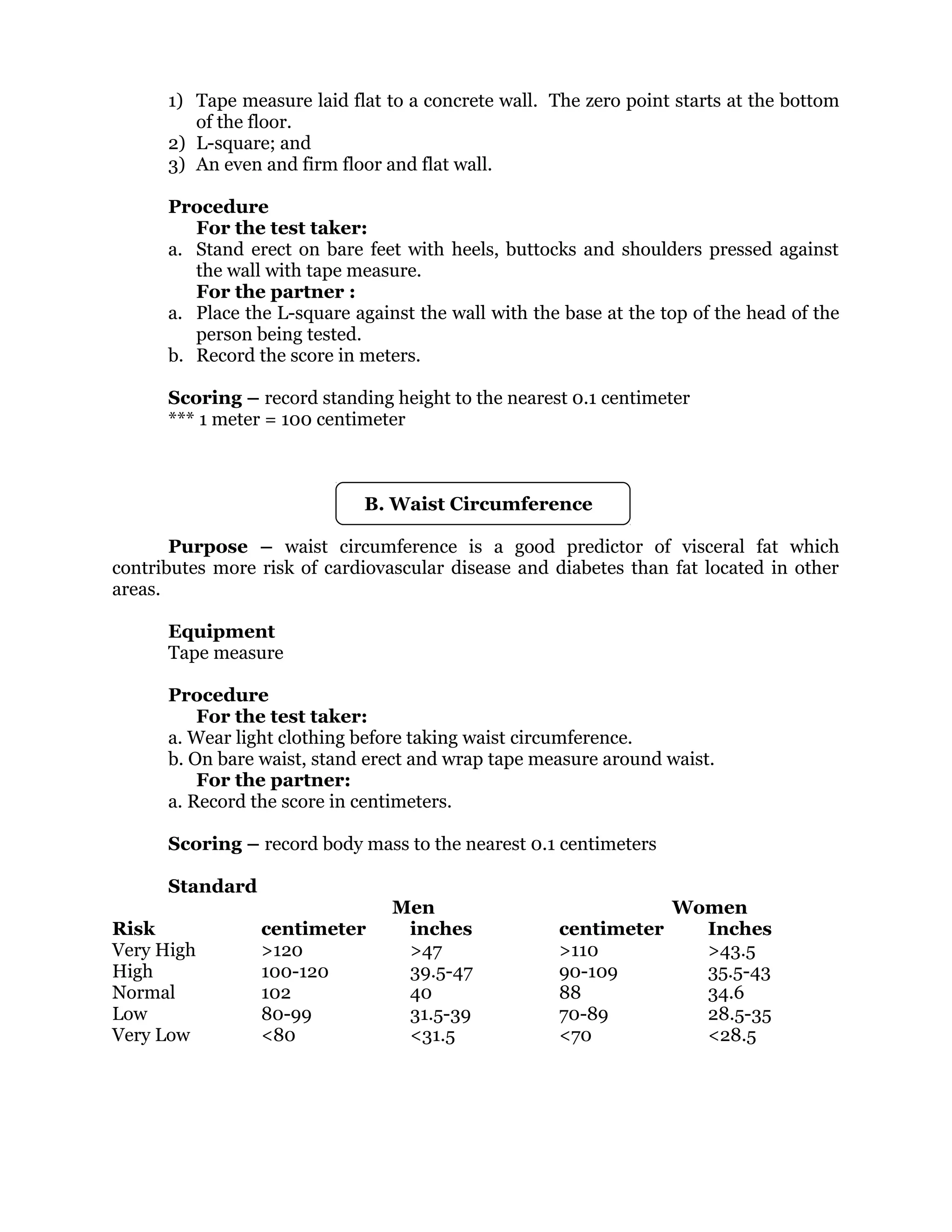 Final dep ed physical fitness test | DOC