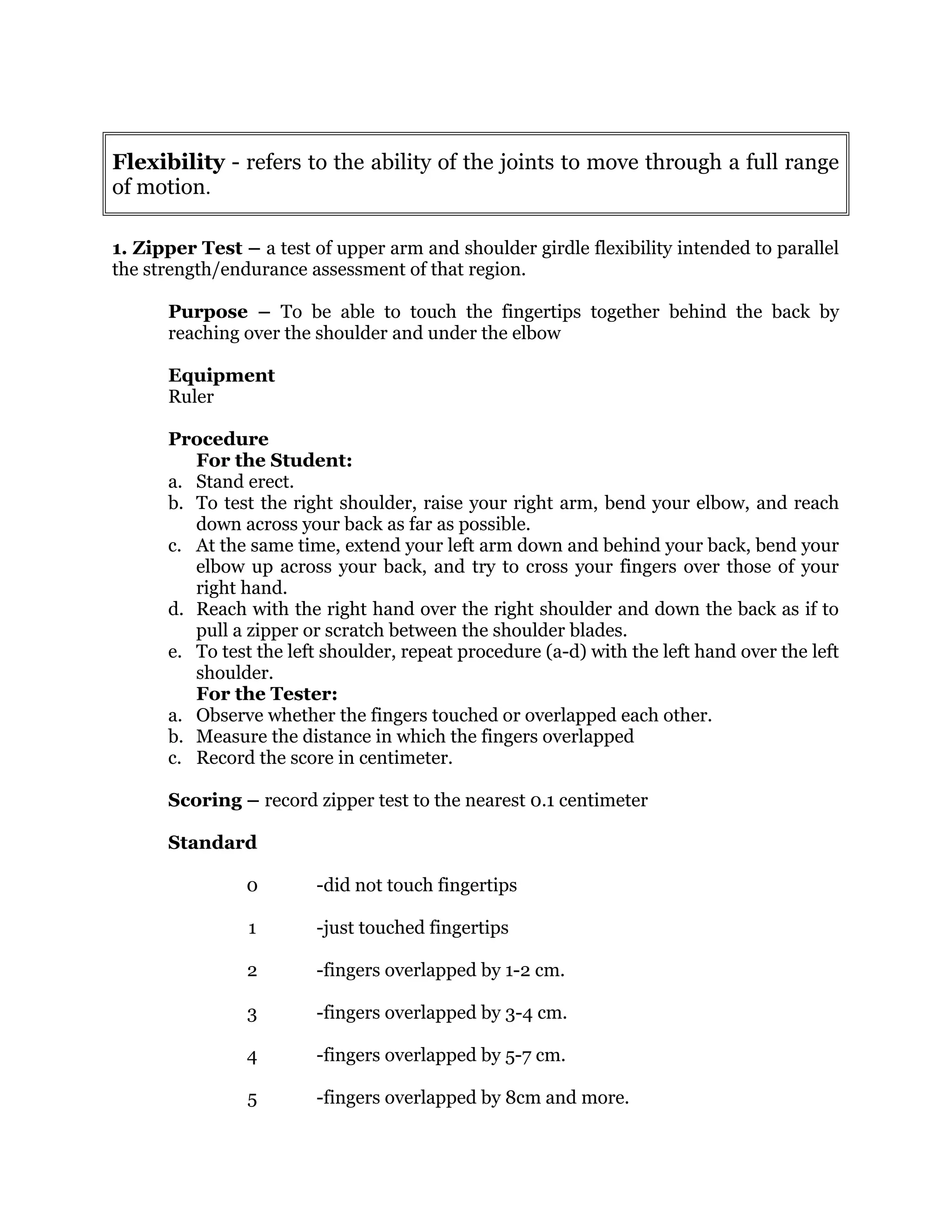 Final dep ed physical fitness test | DOC