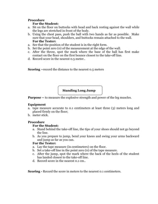 Final dep ed physical fitness test | DOC