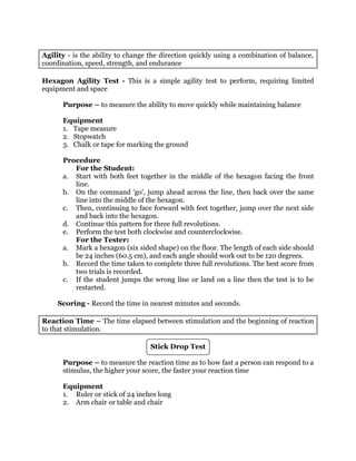 Final dep ed physical fitness test | DOC