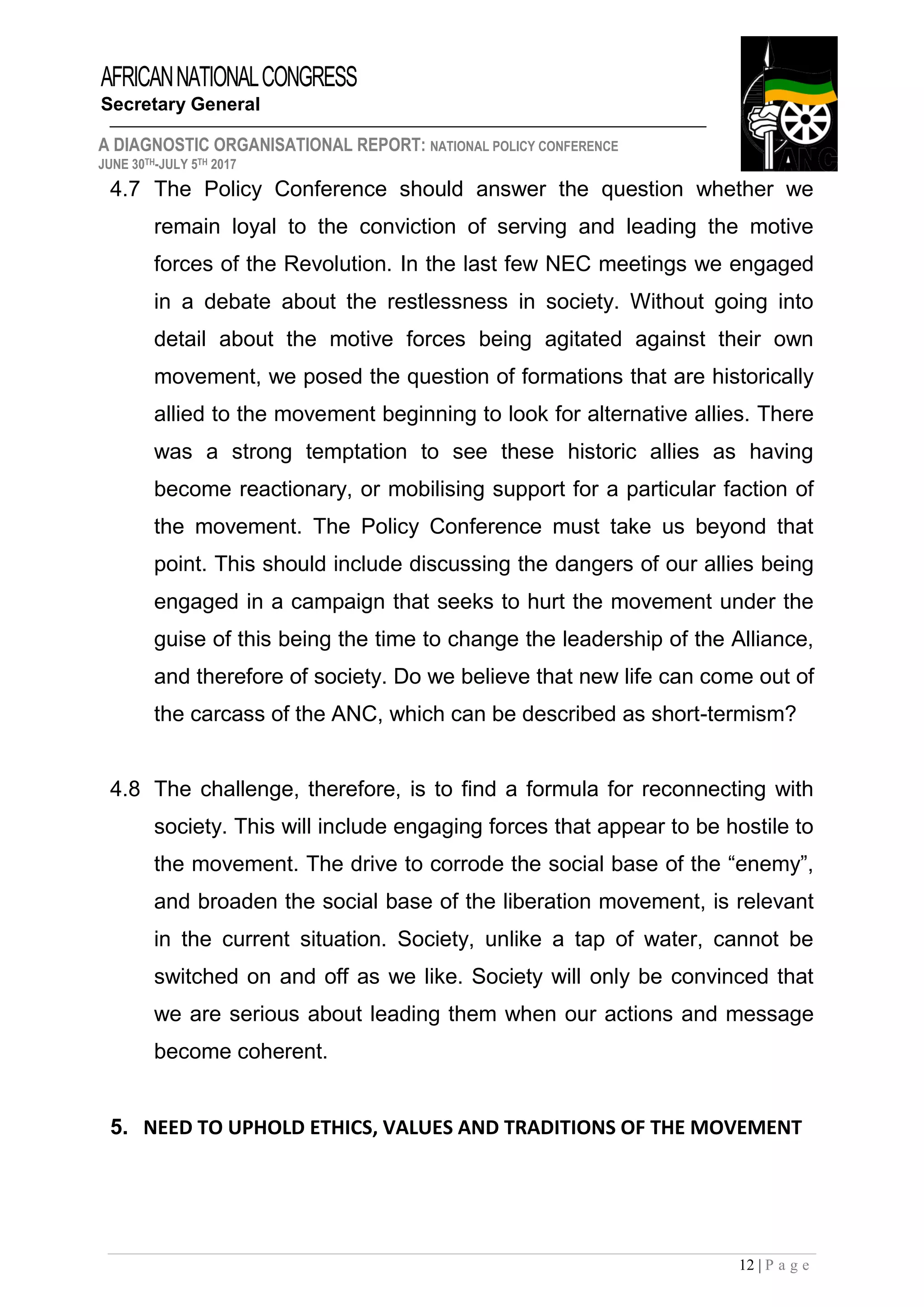 Final diagnostic-organisational-report-national-policy-conference | PDF