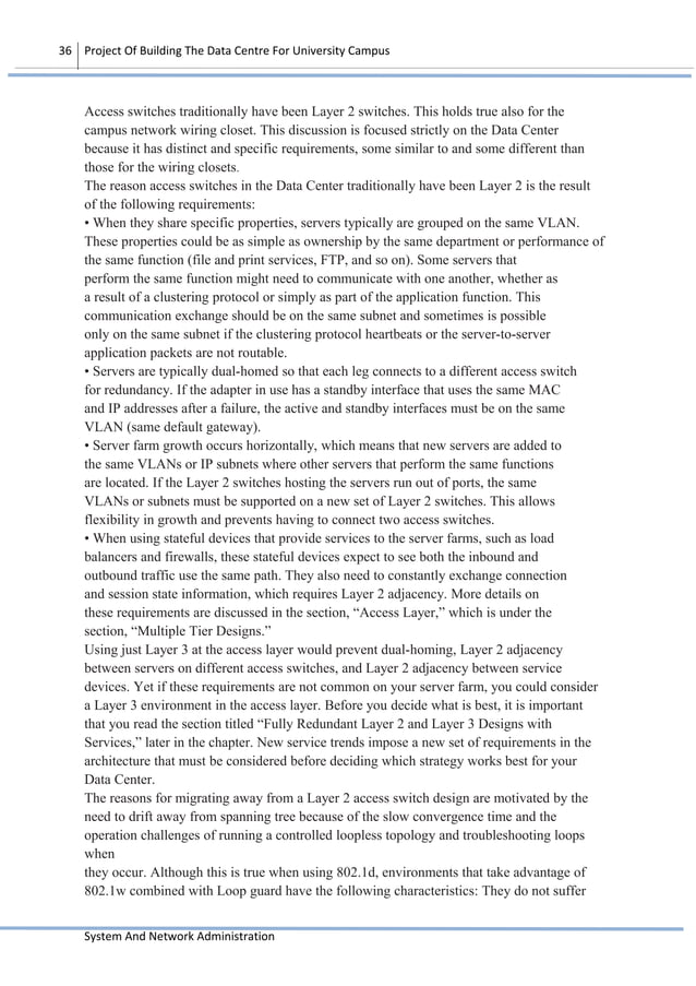 Data Center Proposal (System Network Administration) | DOC | Databases | Computer Software and ...