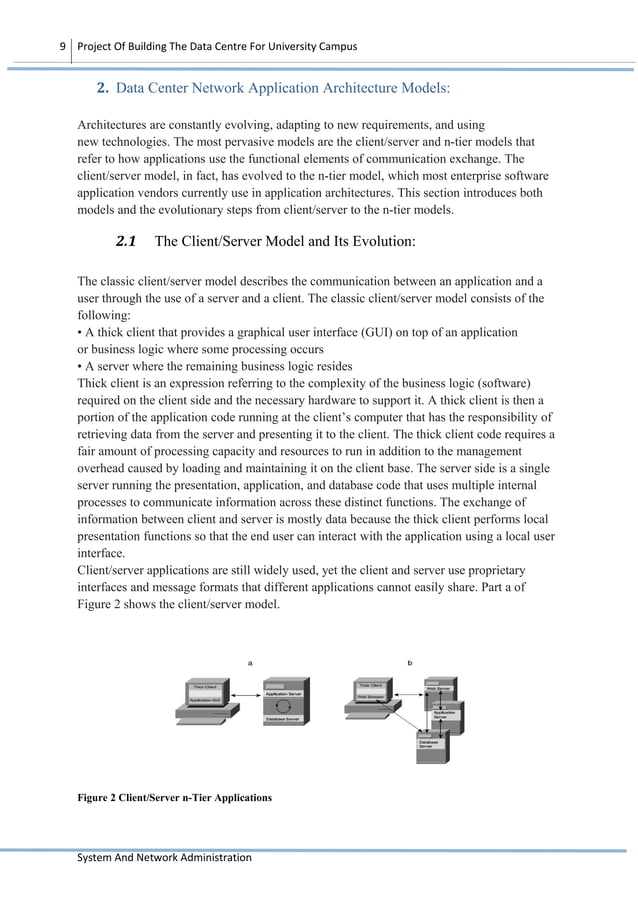 Data Center Proposal (System Network Administration) | DOC | Databases | Computer Software and ...
