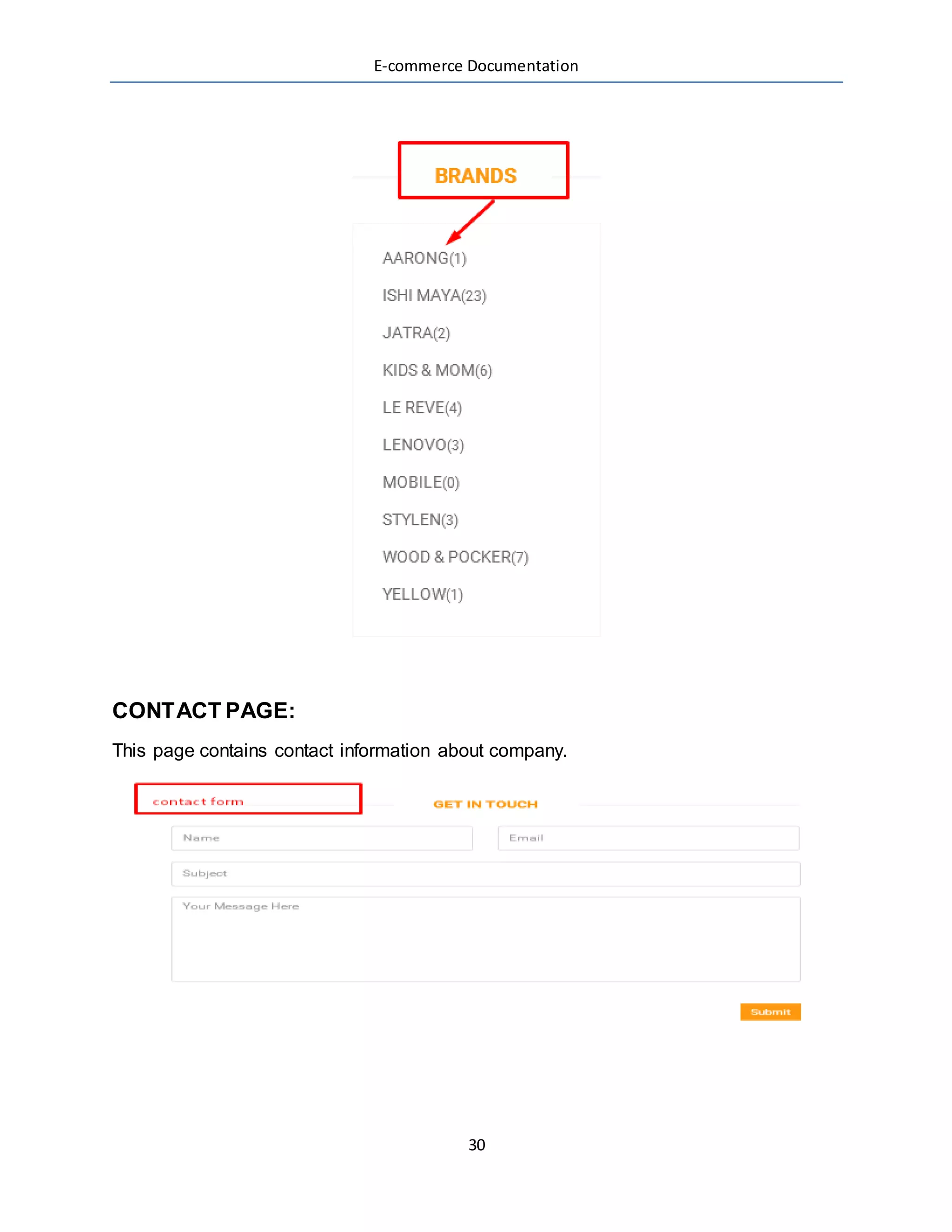 E-commerce documentation | DOCX