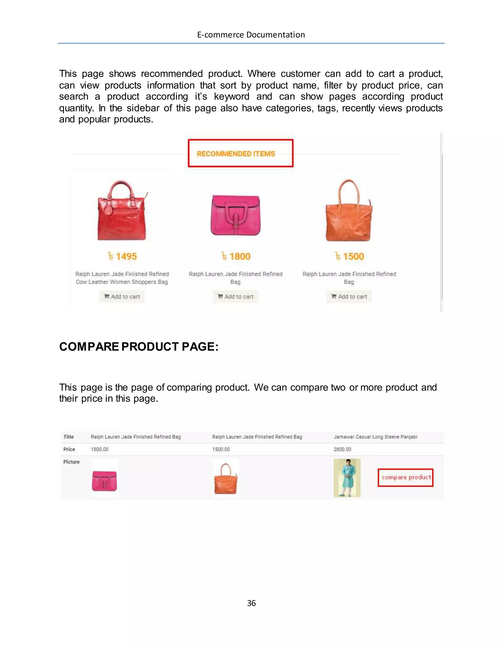 E-commerce documentation | DOCX