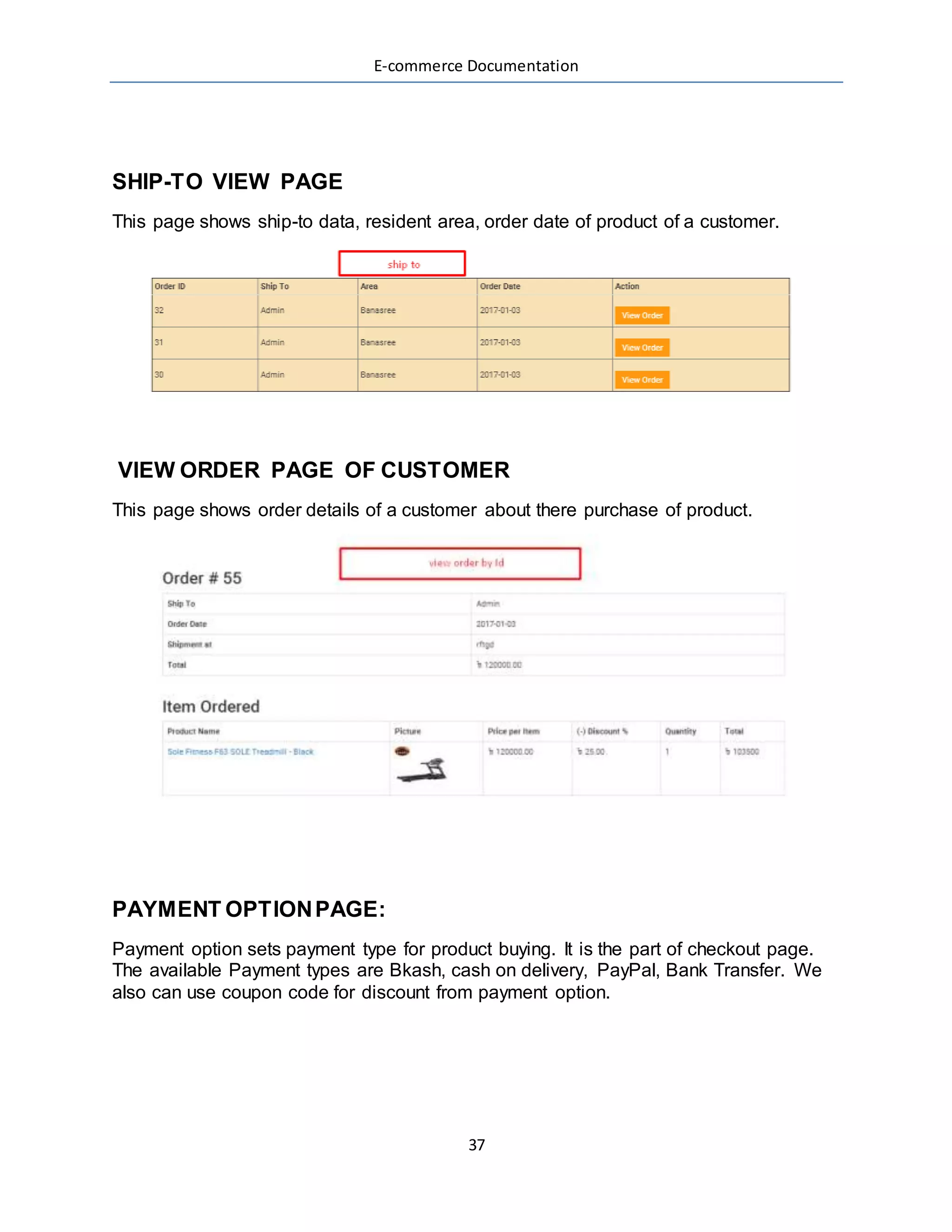 E-commerce documentation | DOCX