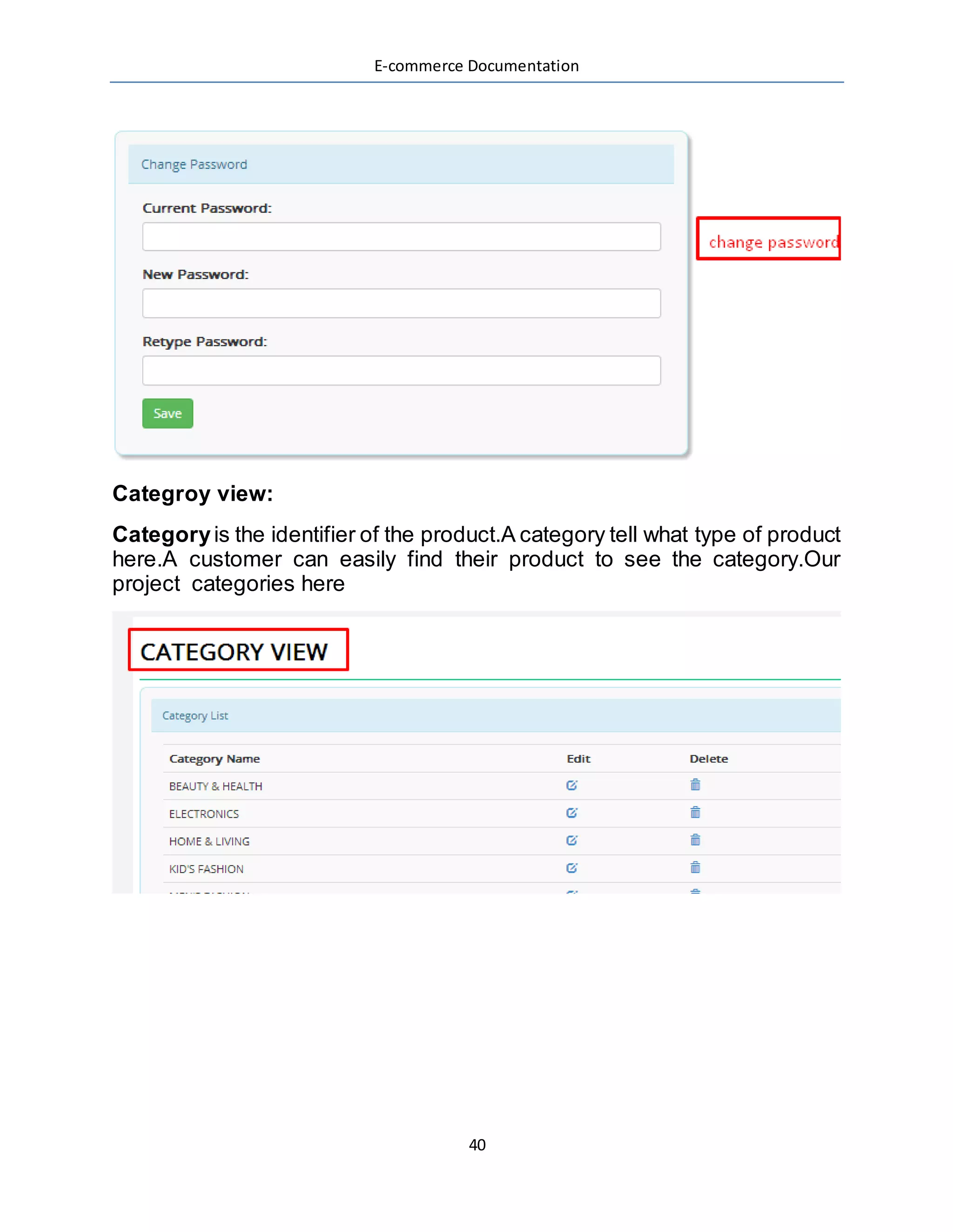 E-commerce documentation | DOCX