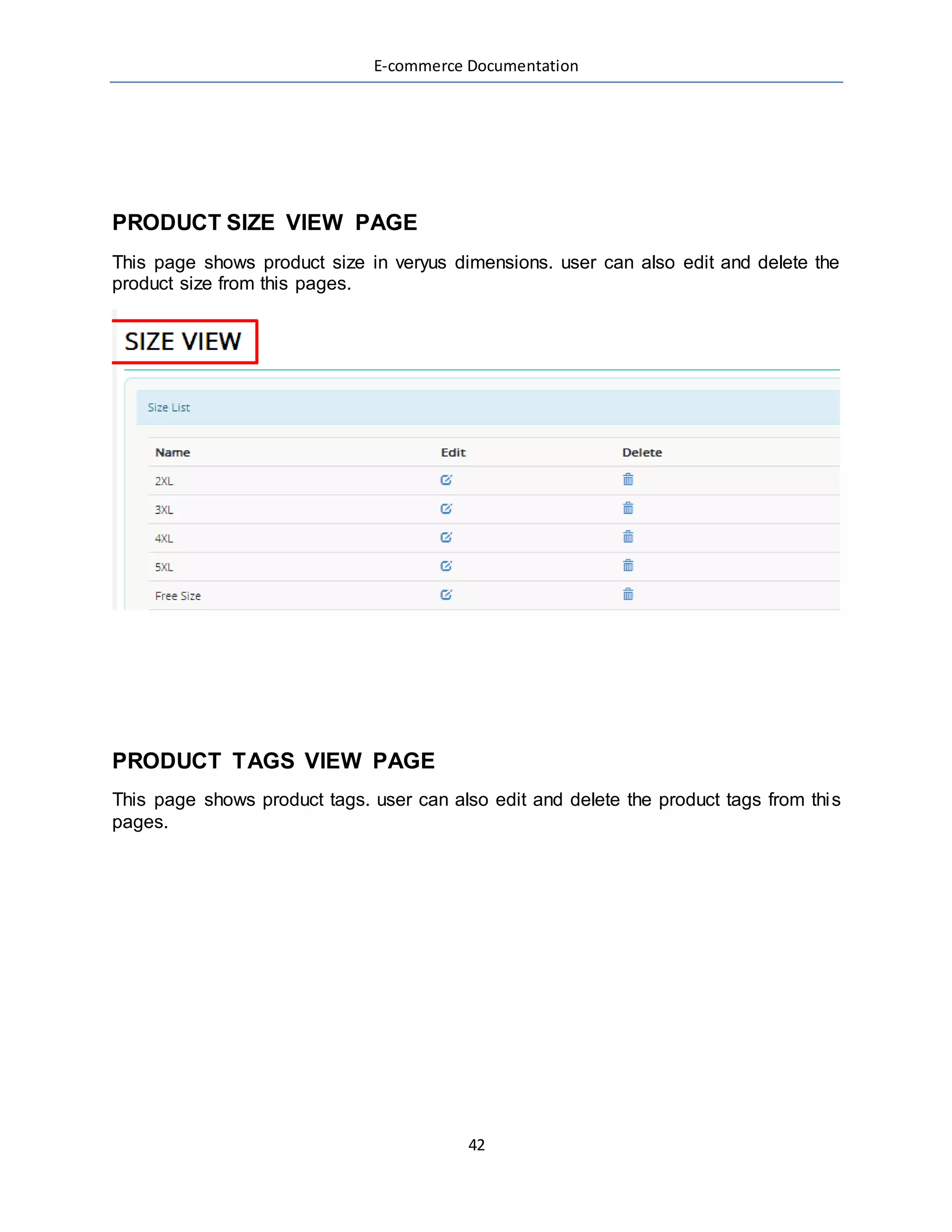 E-commerce documentation | DOCX