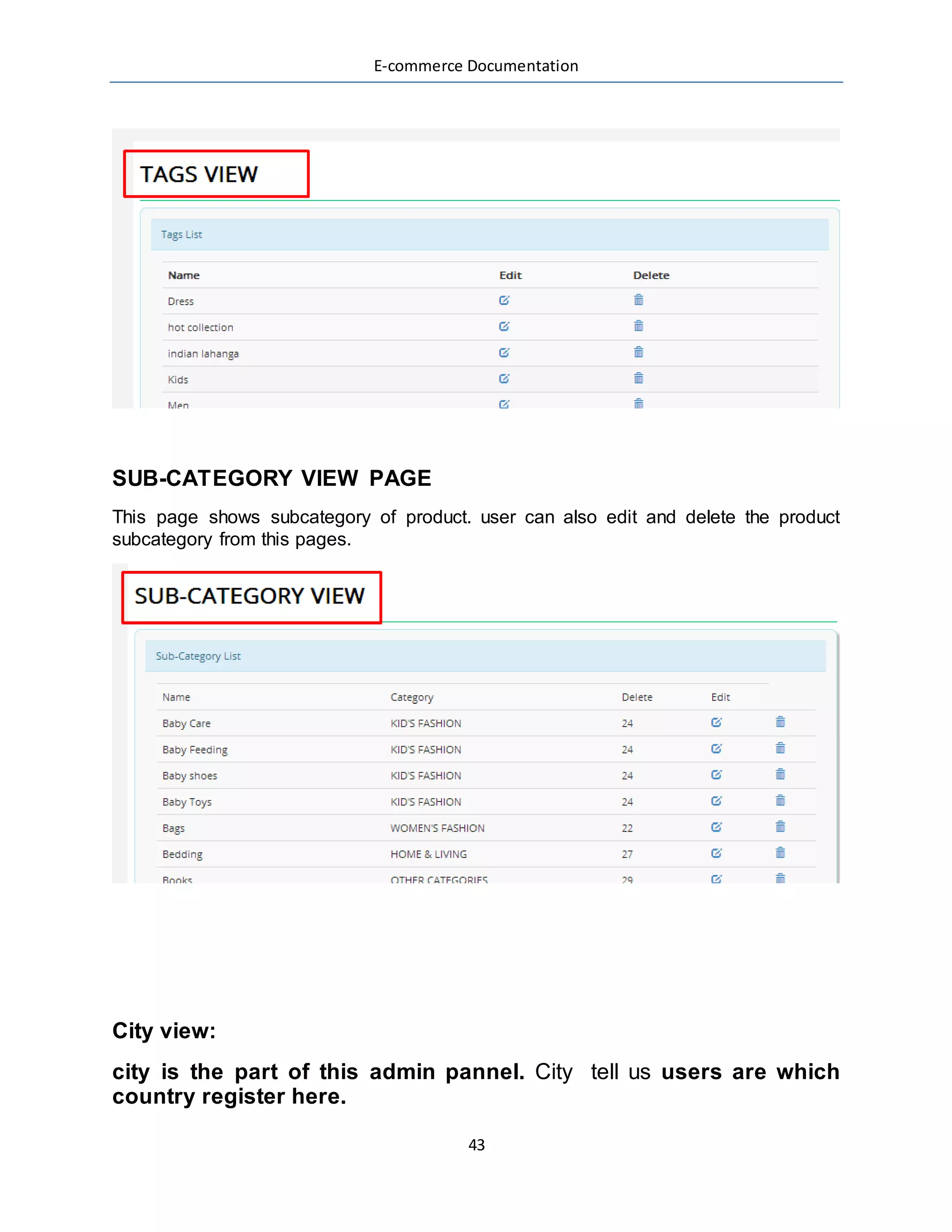 E-commerce documentation | DOCX