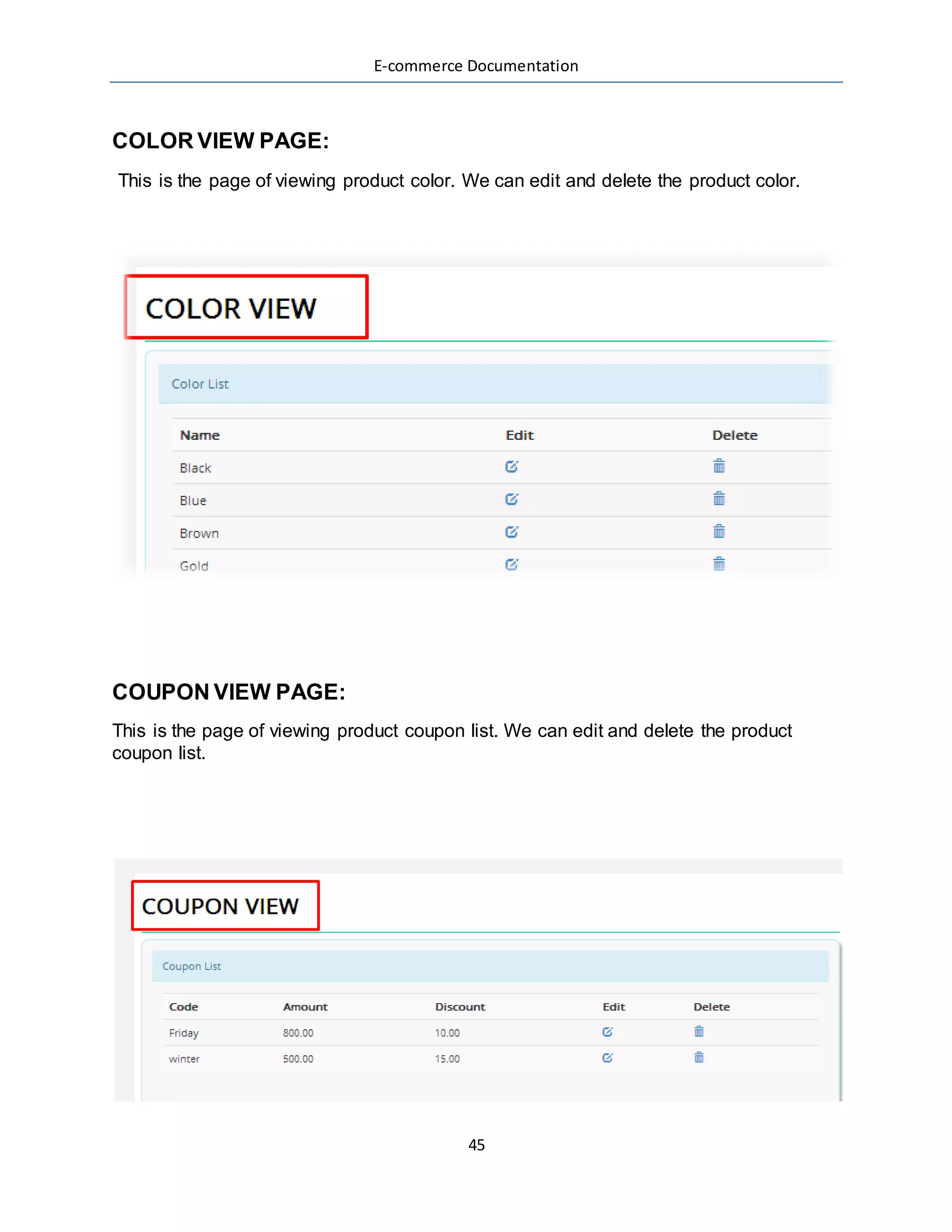 E-commerce documentation | DOCX