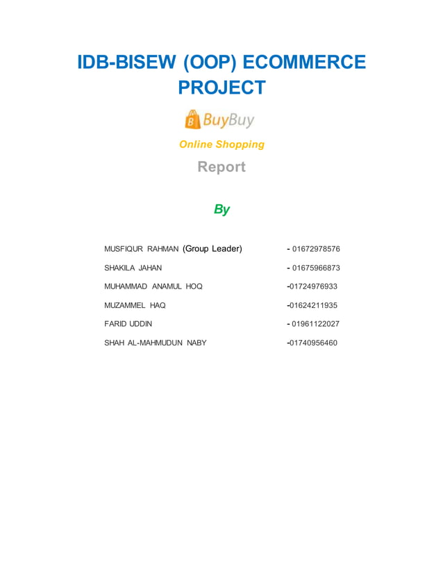 E-commerce documentation | DOCX