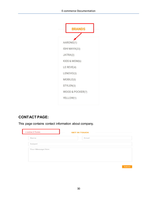 E-commerce documentation | DOCX