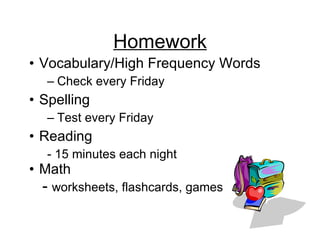 First Grade Curriculum | PPT | Homework and Study | Education