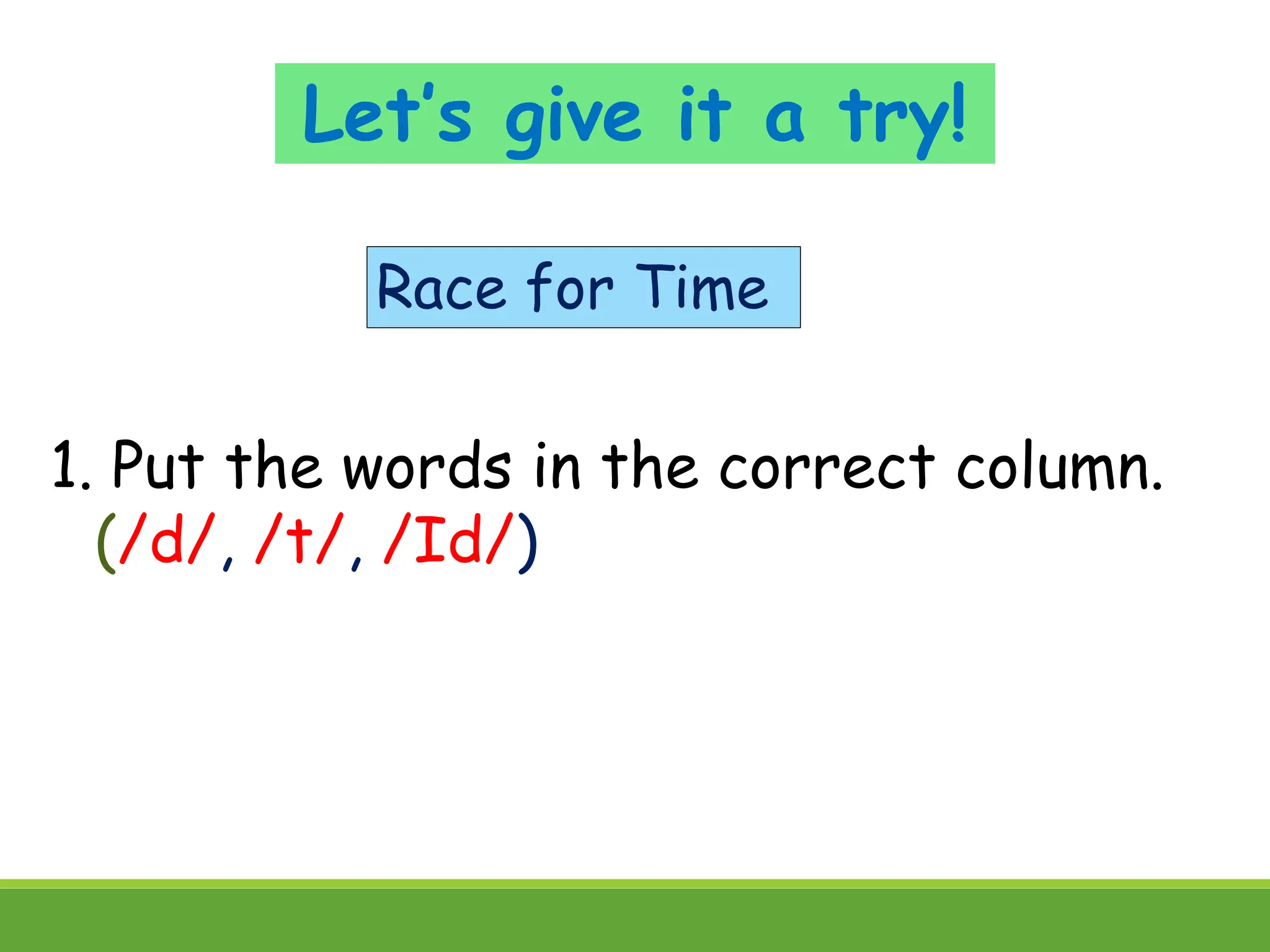 Final -ed, Primary.pptx pronunciation for kids | PPT
