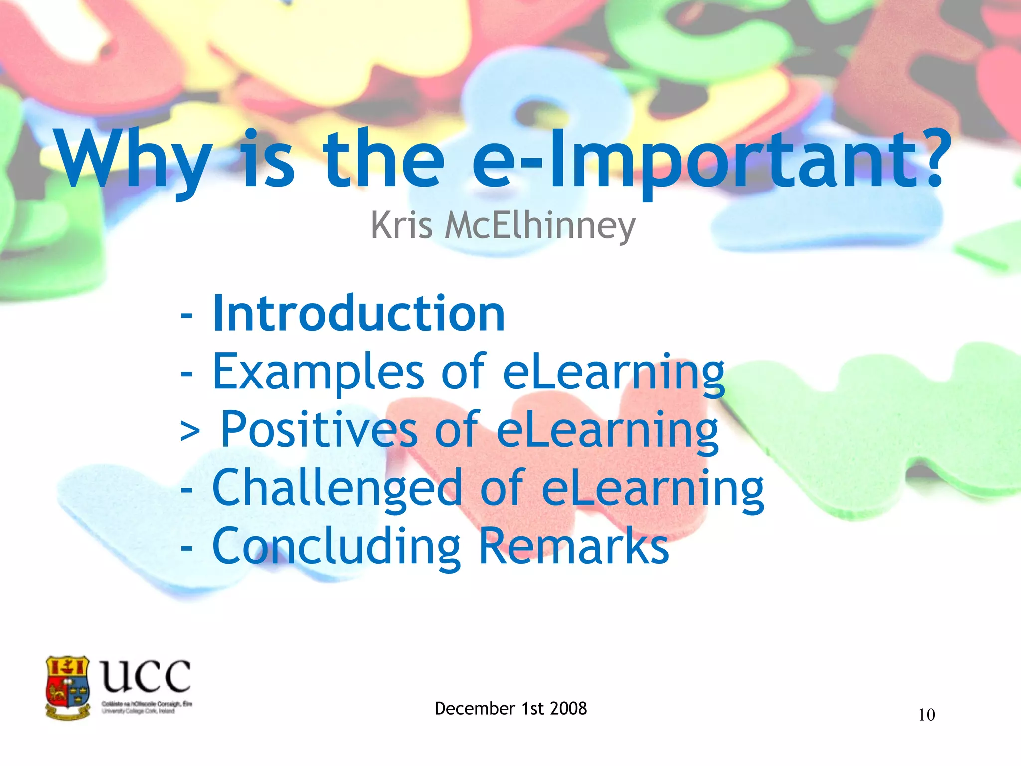 E Learning Presentation | PPT