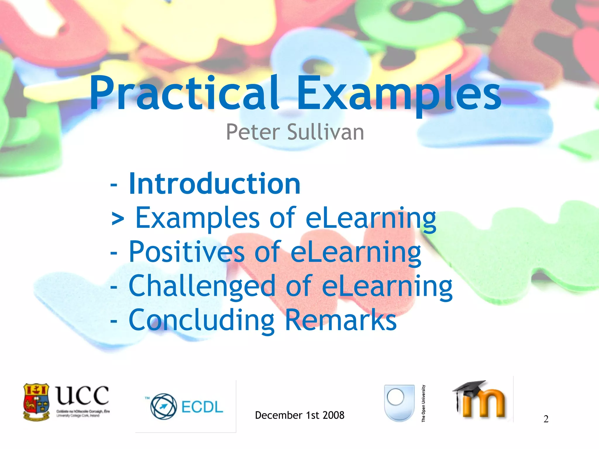 E Learning Presentation | PPT