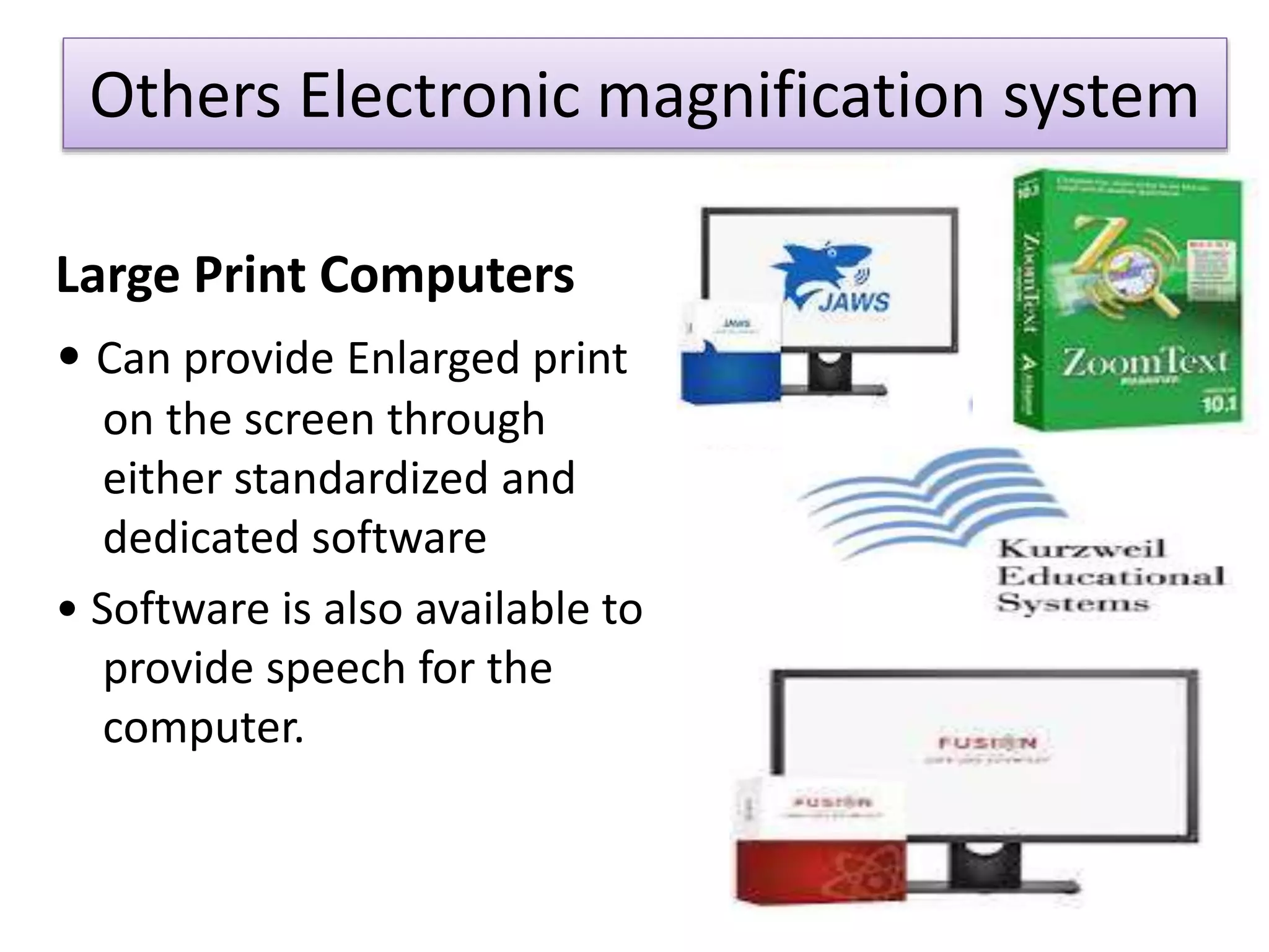 Electronic Devices for Low Vision Patients | PPTX