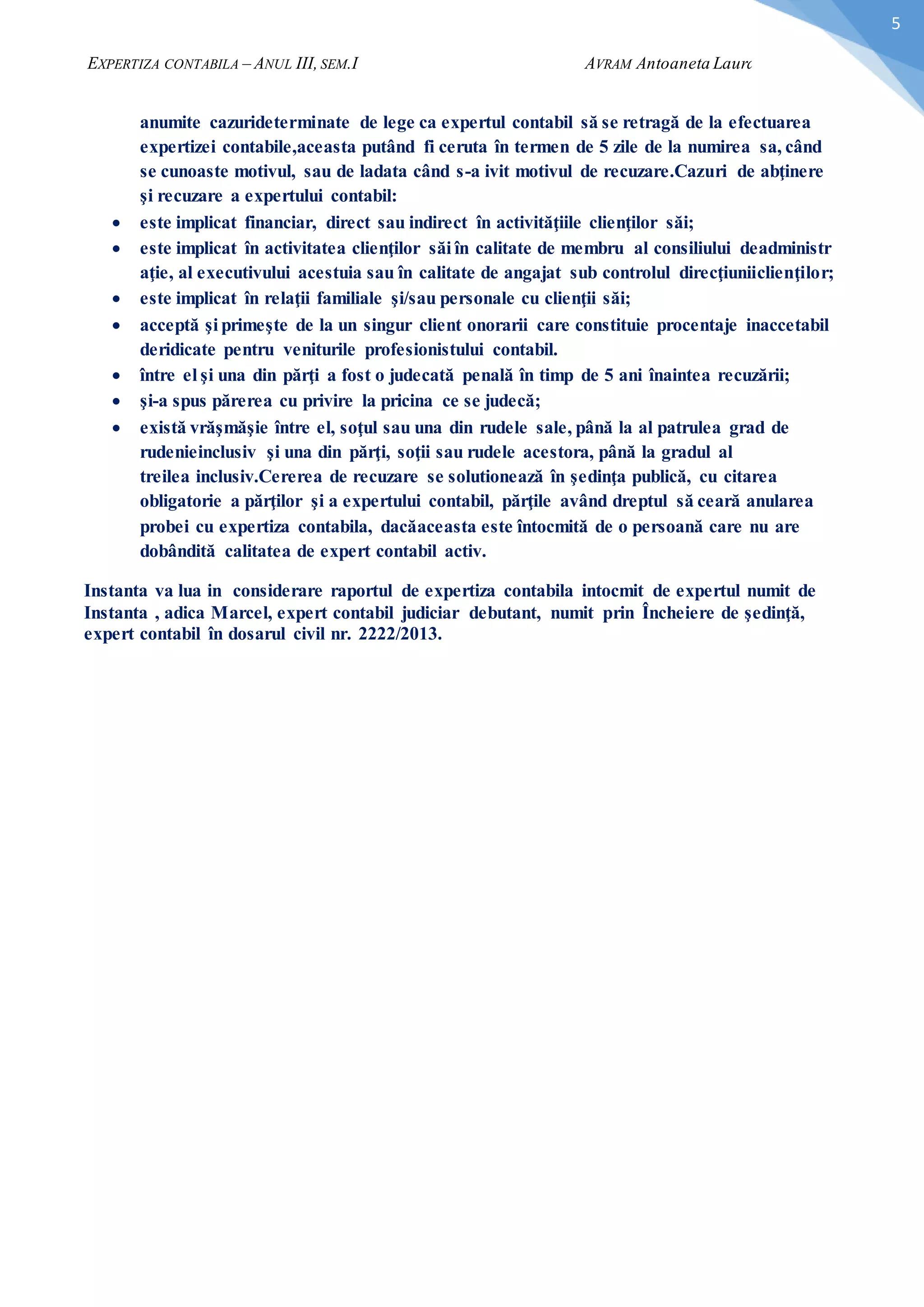 Final expertiza contabila - anul iii | PDF