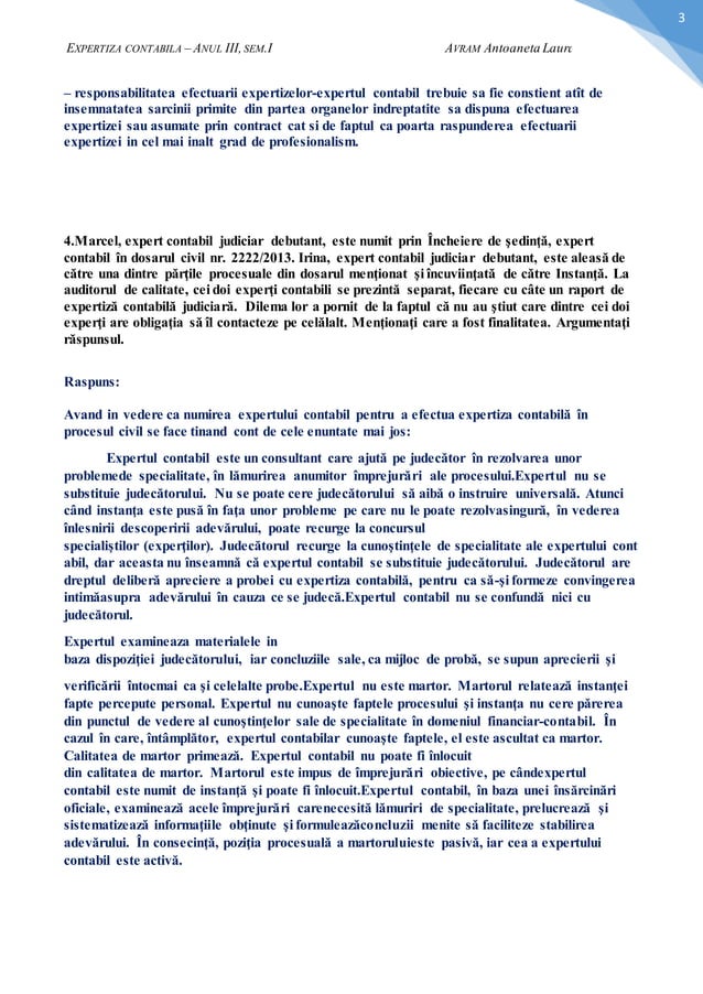 Final expertiza contabila - anul iii | PDF