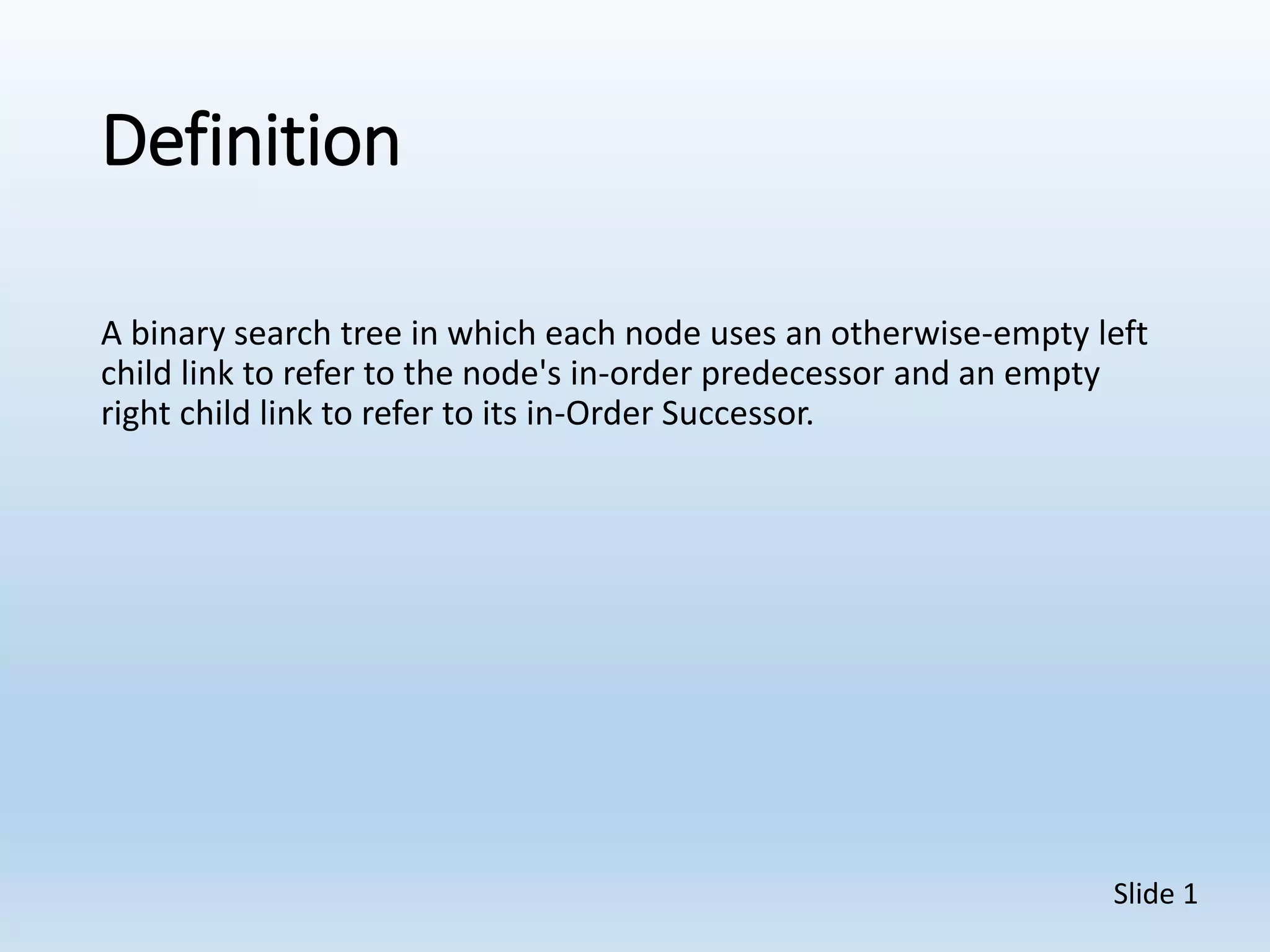 Threaded Binary Tree Ppt