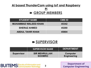 AI Base Thundercam using Raspberry Pi and IoT | PPT