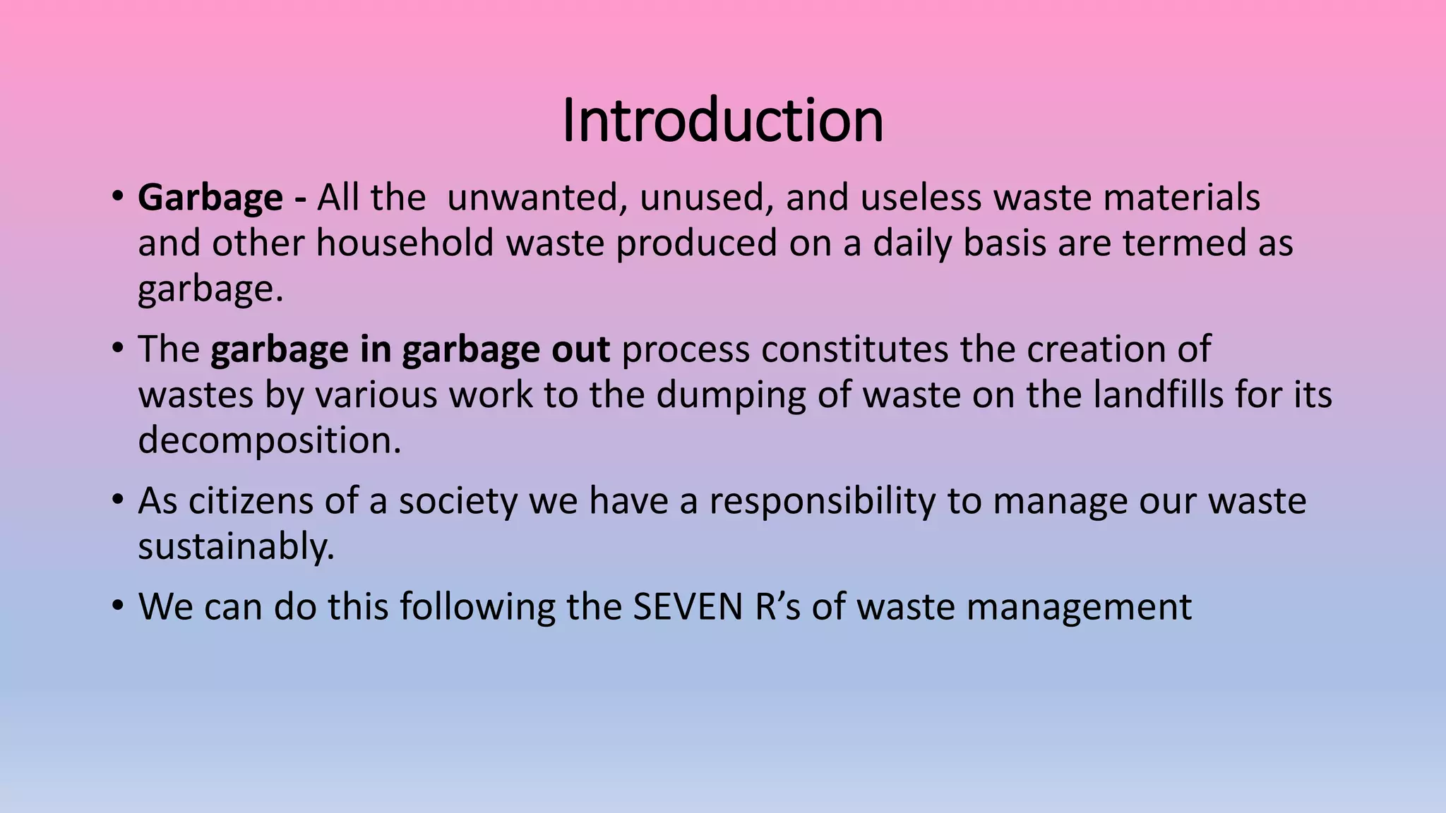 Garbage in and garbage out | PPTX | Indoor Environmental Quality | Home ...