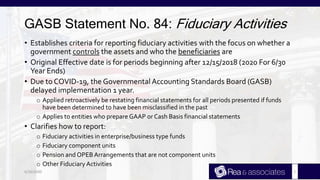 GASB 84 | Fiduciary Activities For School Districts | PPT