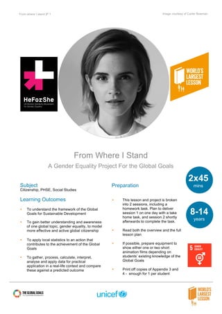 Gender equality lesson plan | PDF