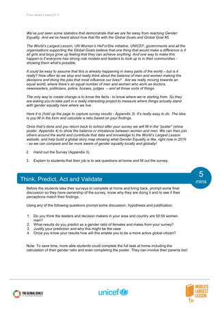 Gender equality lesson plan | PDF