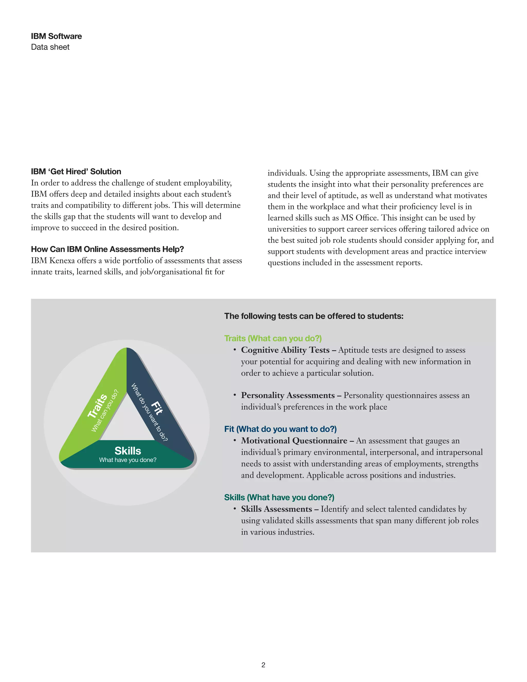 Student Employability with IBM Kenexa | PDF