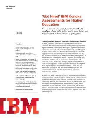 Student Employability with IBM Kenexa | PDF
