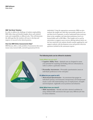 Get hired with IBM KENEXA data sheet | PDF