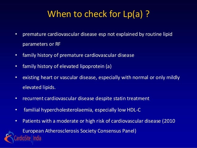 Is measuring apo B and Lp (a) of value