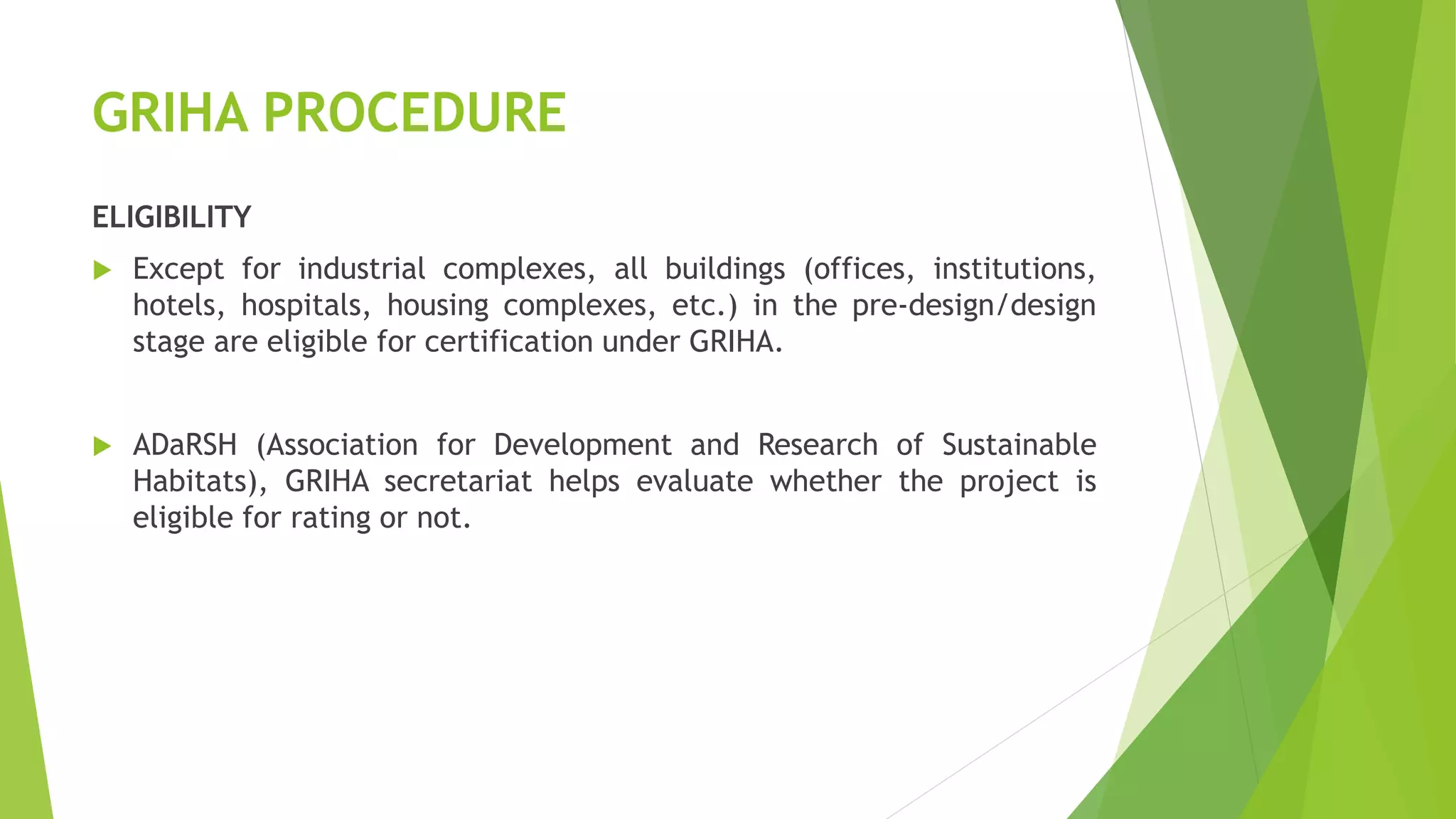 GRIHA RATING SYSTEM | PPTX