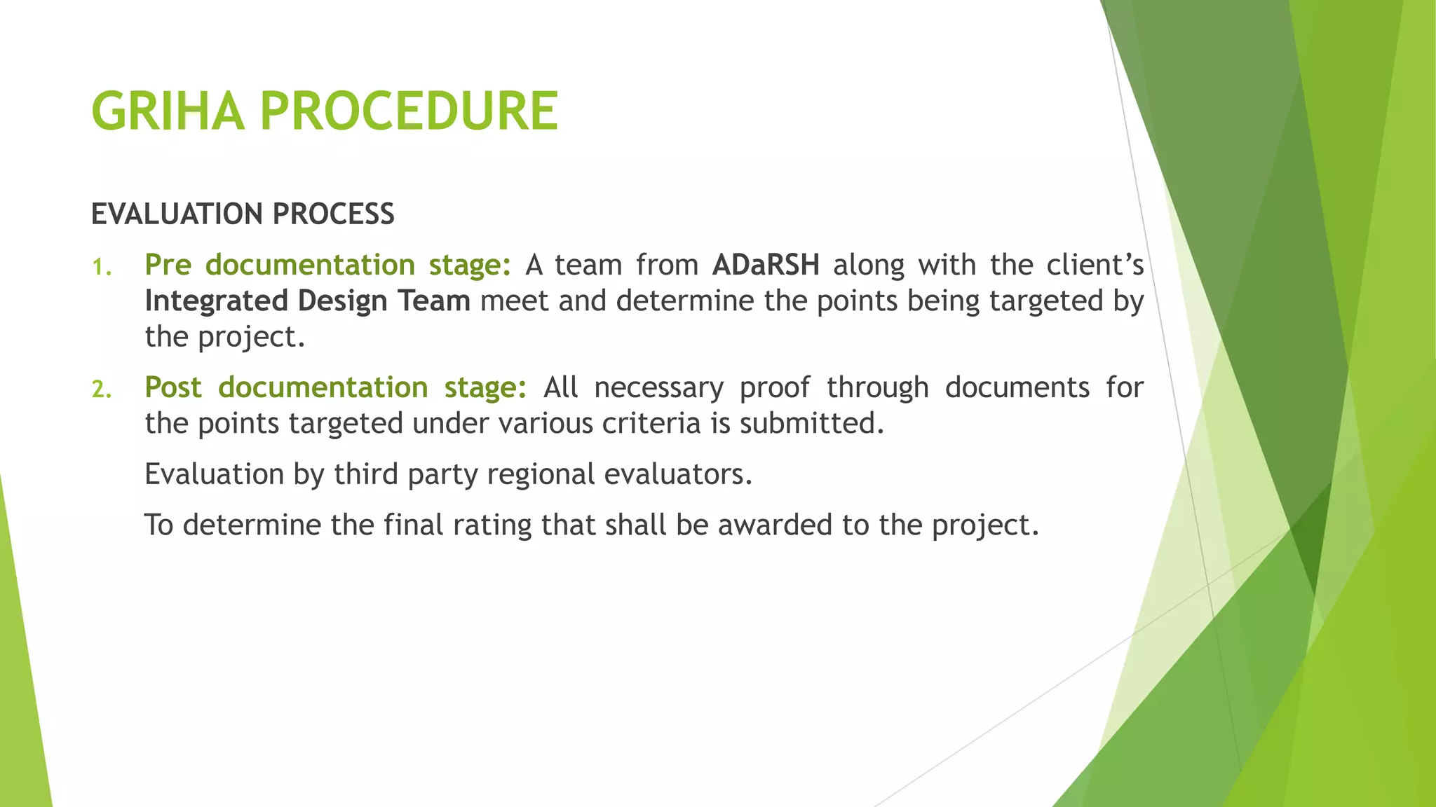 GRIHA RATING SYSTEM | PPTX