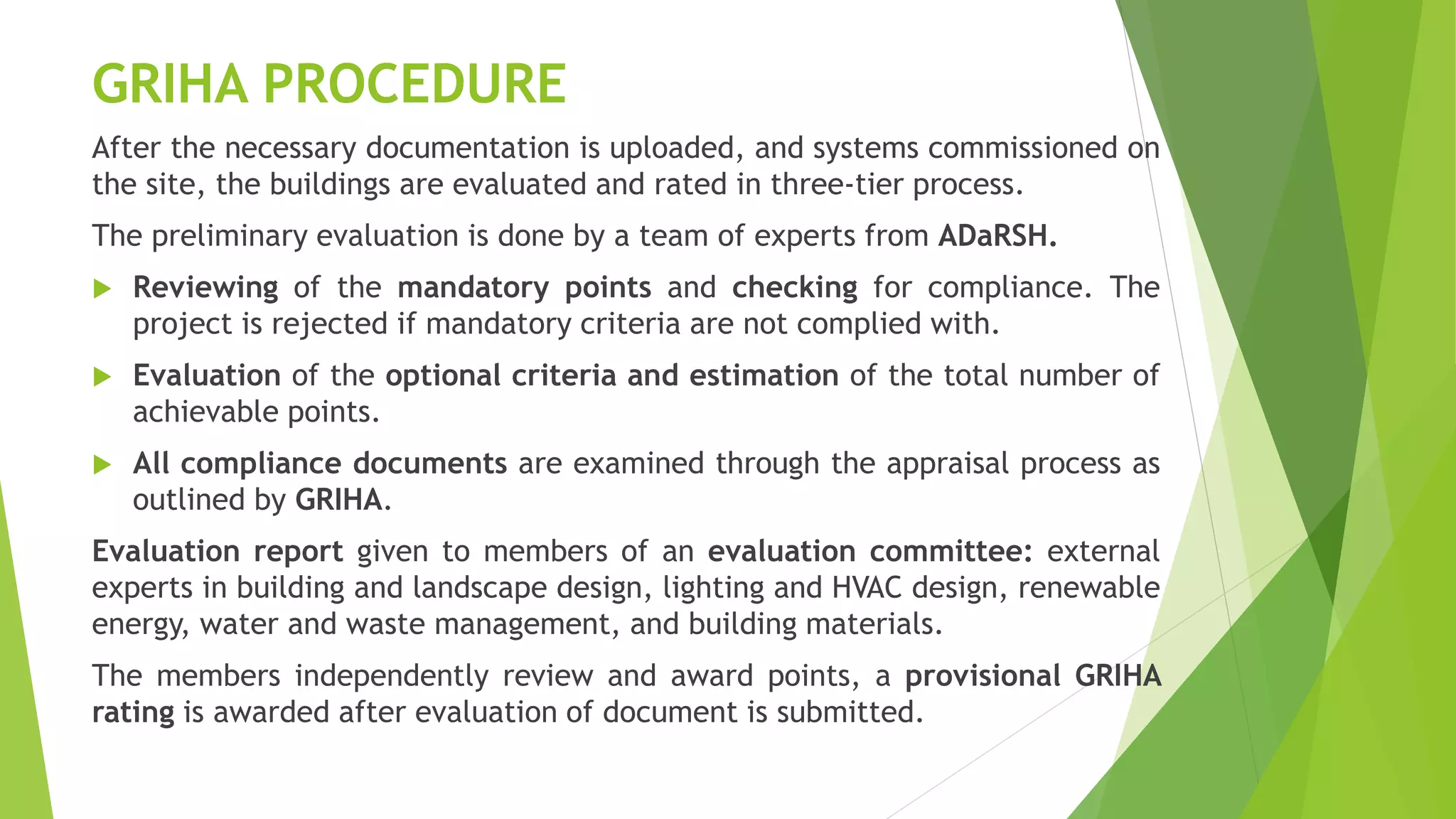 GRIHA RATING SYSTEM | PPTX