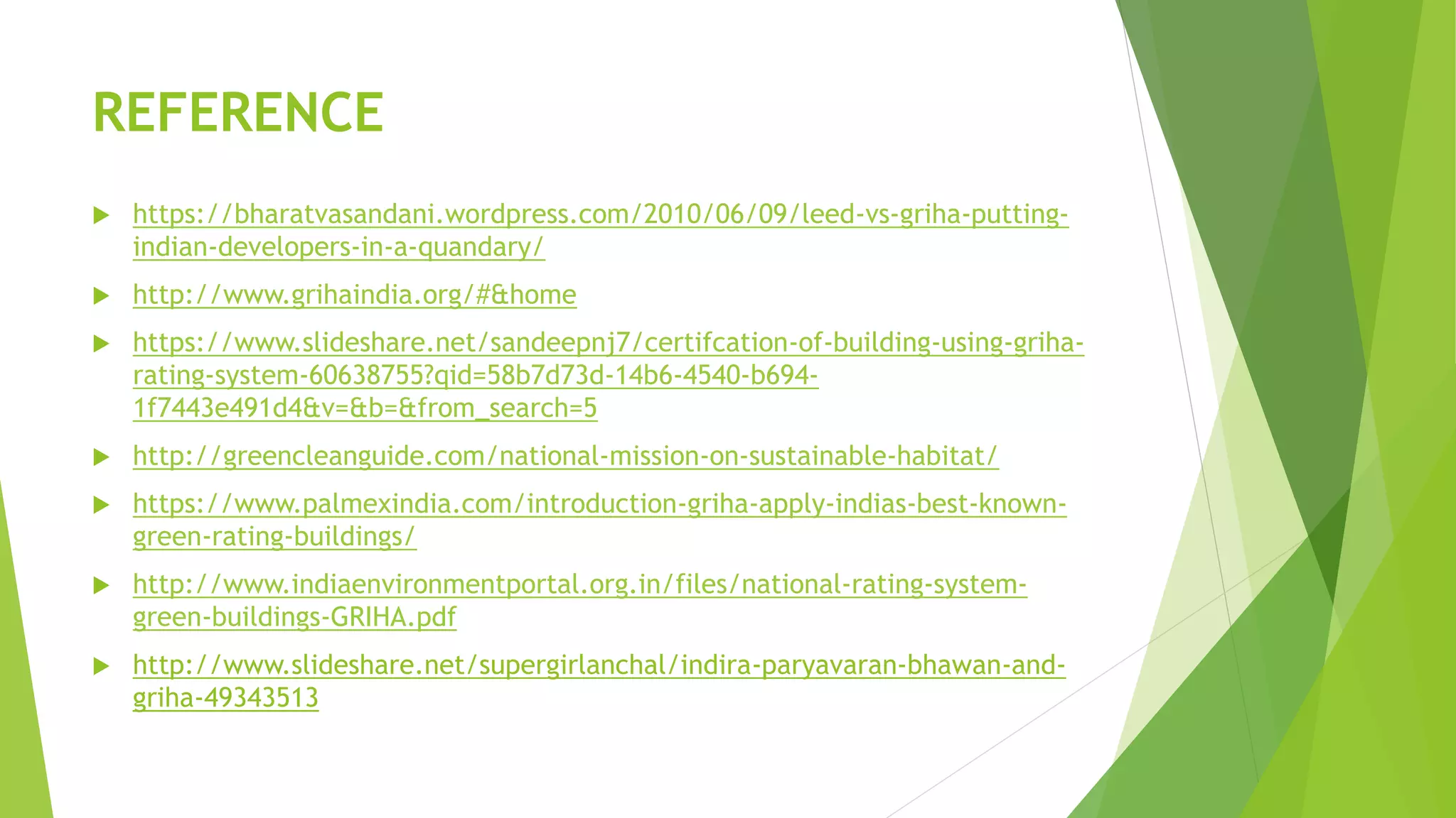 GRIHA RATING SYSTEM | PPTX