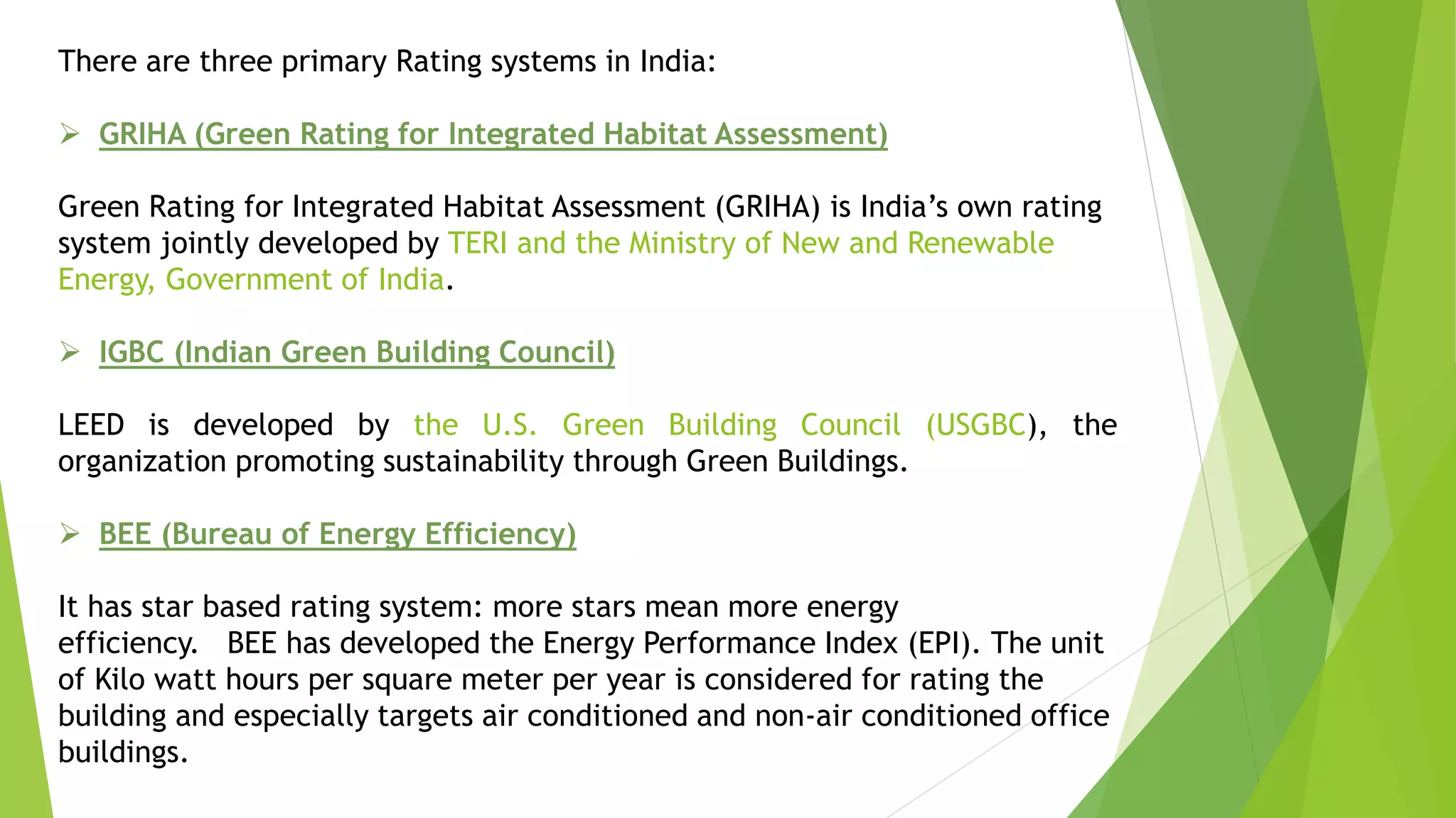 GRIHA RATING SYSTEM | PPTX