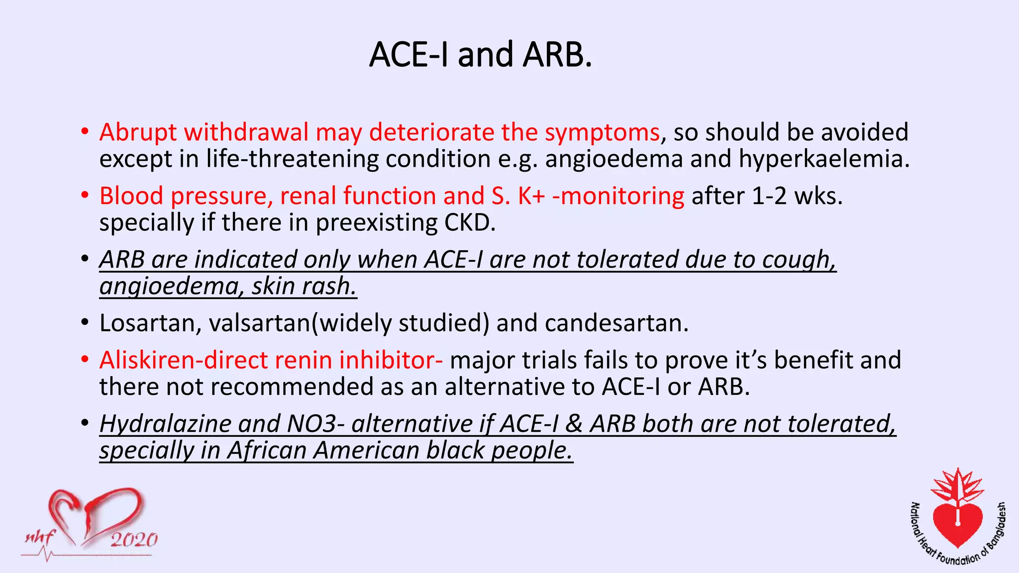 Heart Failure(HFrEF) management- an Overview | PPTX