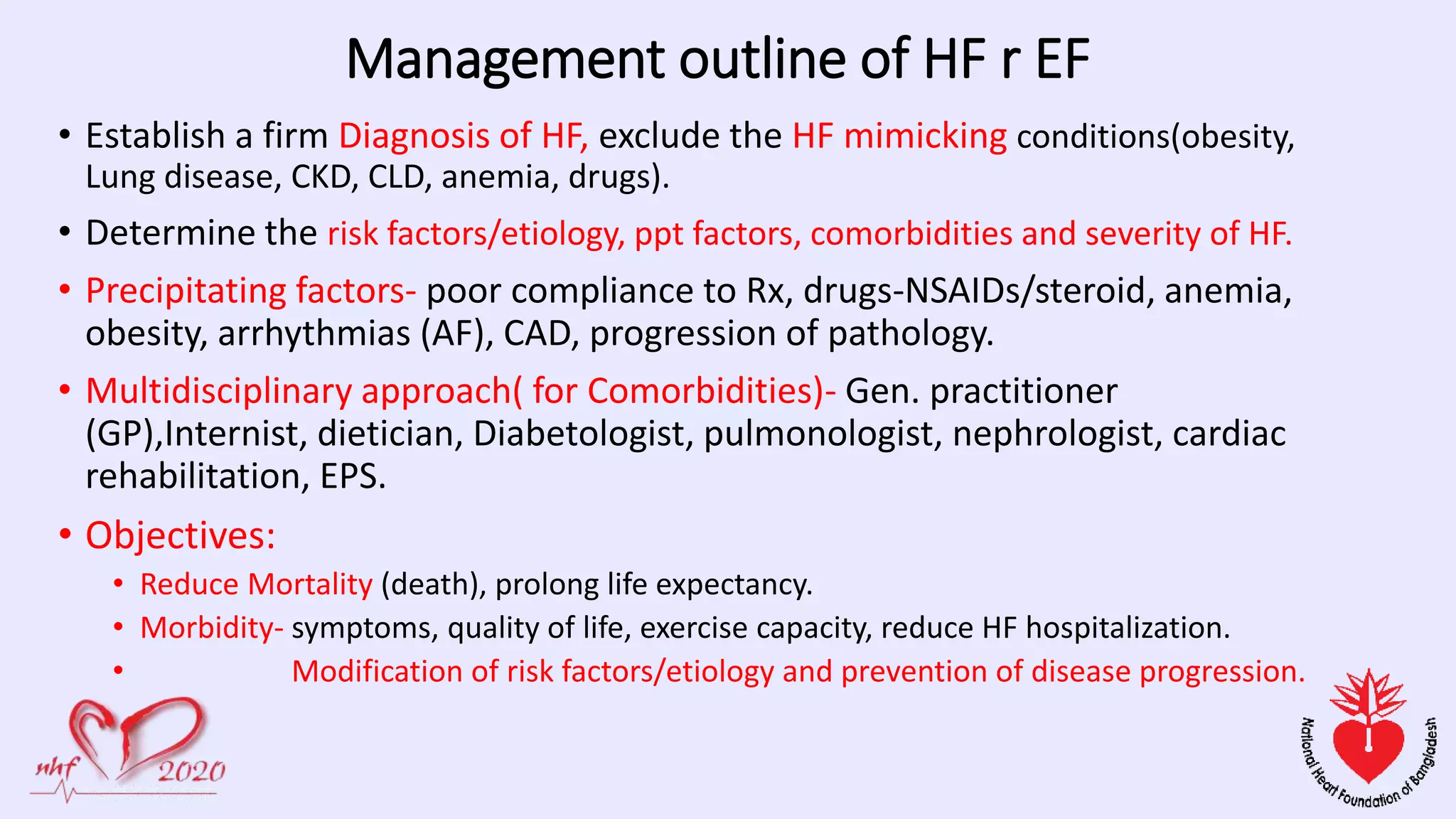 Heart Failure(HFrEF) management- an Overview | PPTX