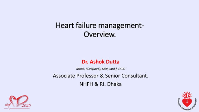 Heart Failure(HFrEF) management- an Overview | PPTX