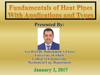 Fundamentals of Heat Pipes With Applications and Types | PDF | Physics ...