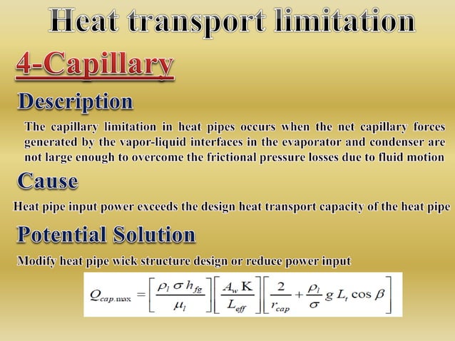 Fundamentals of Heat Pipes With Applications and Types | PDF | Physics ...