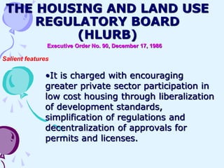 HLURB | PPTX | Home Insurance | Insurance