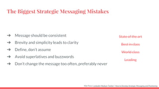 How to Develop Strategic Messaging and Positioning | PDF