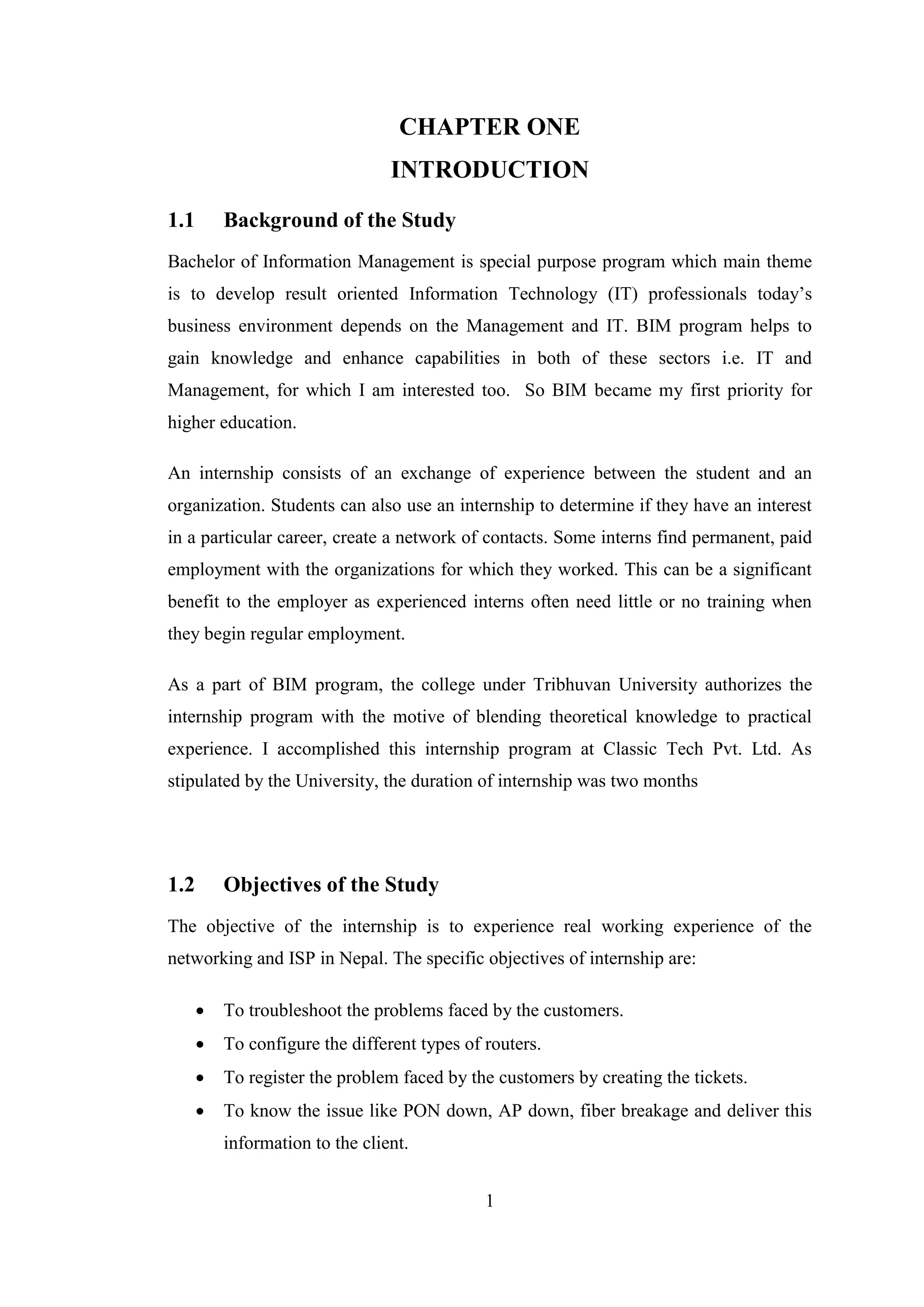 Final internship-report on the networking department of the internet ...