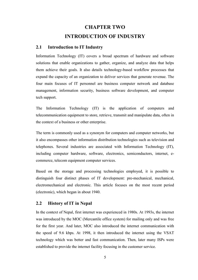 Final internship-report on the networking department of the internet ...